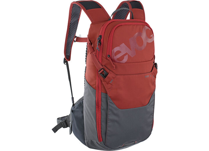 Ryggsäck Evoc Ride 12 + 2L Bladder Chili Red/Carbon Grey - ergonomisk ...
